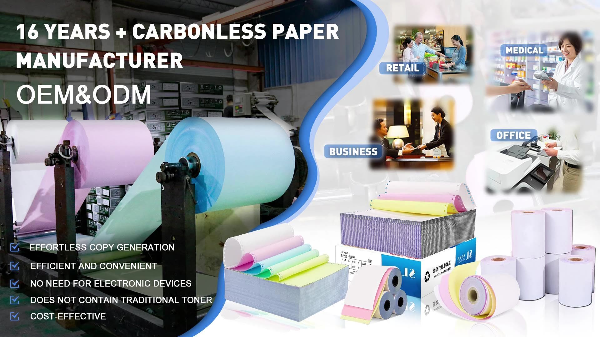 Continuous Carbonless Computer Paper Form Ncr Printing Office Invoice ...