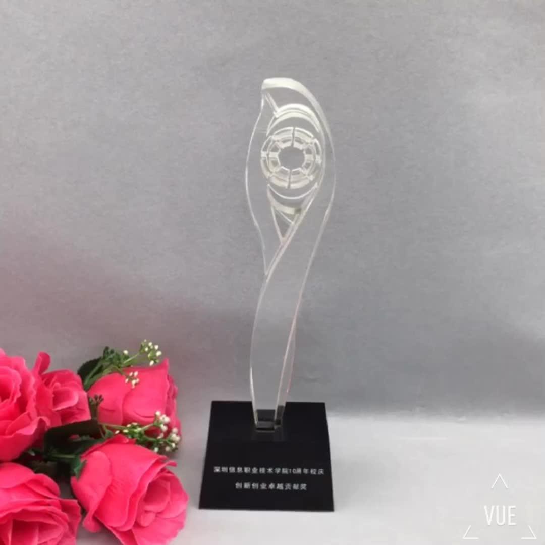 Elegant Crystal Acrylic Mounted Diamond Award Clear Plexiglass Trophy ...