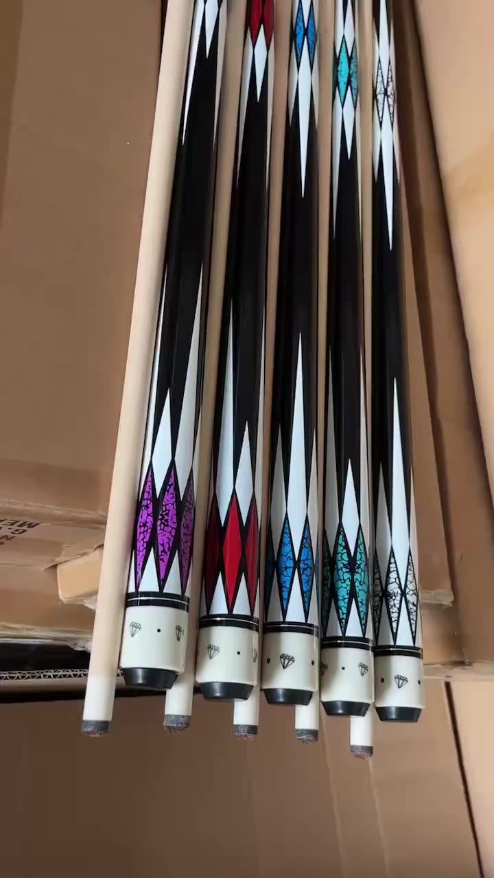High Quality 57" 13mm Cue Tip Diamond Maple Wood Billiard Pool Cue 18 ...