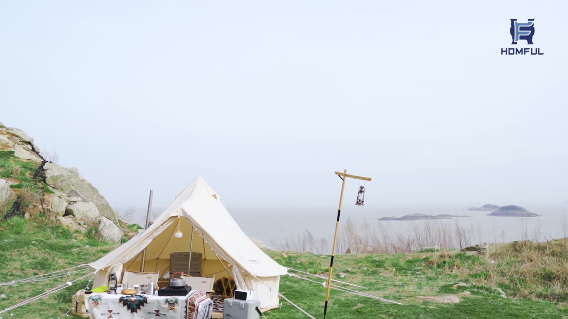 Homful Custom Glamping Tent Wall Yurt Family Tent Camping Outdoor ...