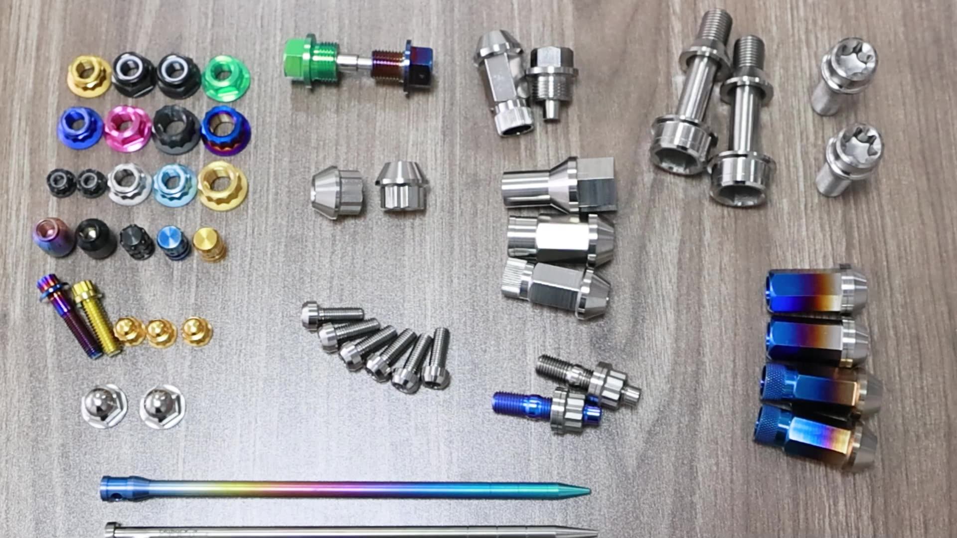 Titst Pure M4 M5 M6 M8 Din934 Titanium Alloy Hexagon Nuts Colorful ...
