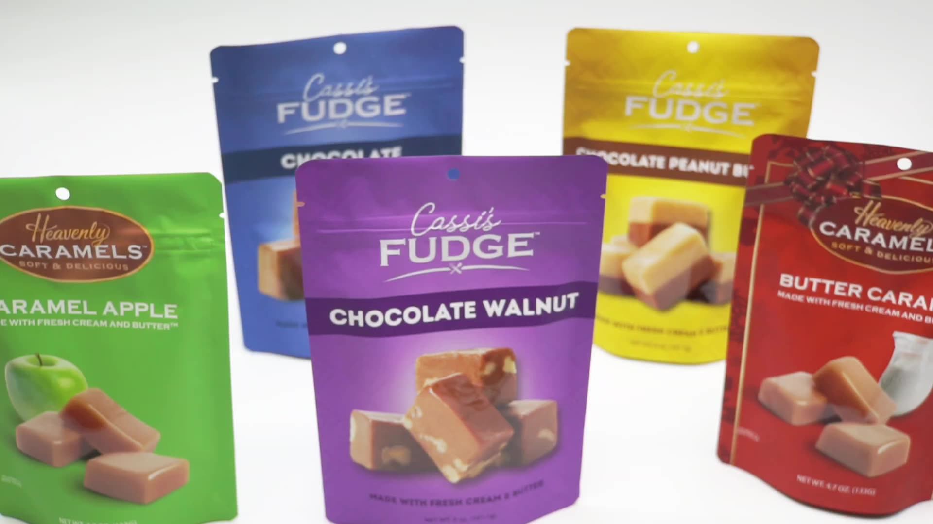 Custom Printed Snack Chocolate Caramel Packaging Bag Stand Up Pouch ...