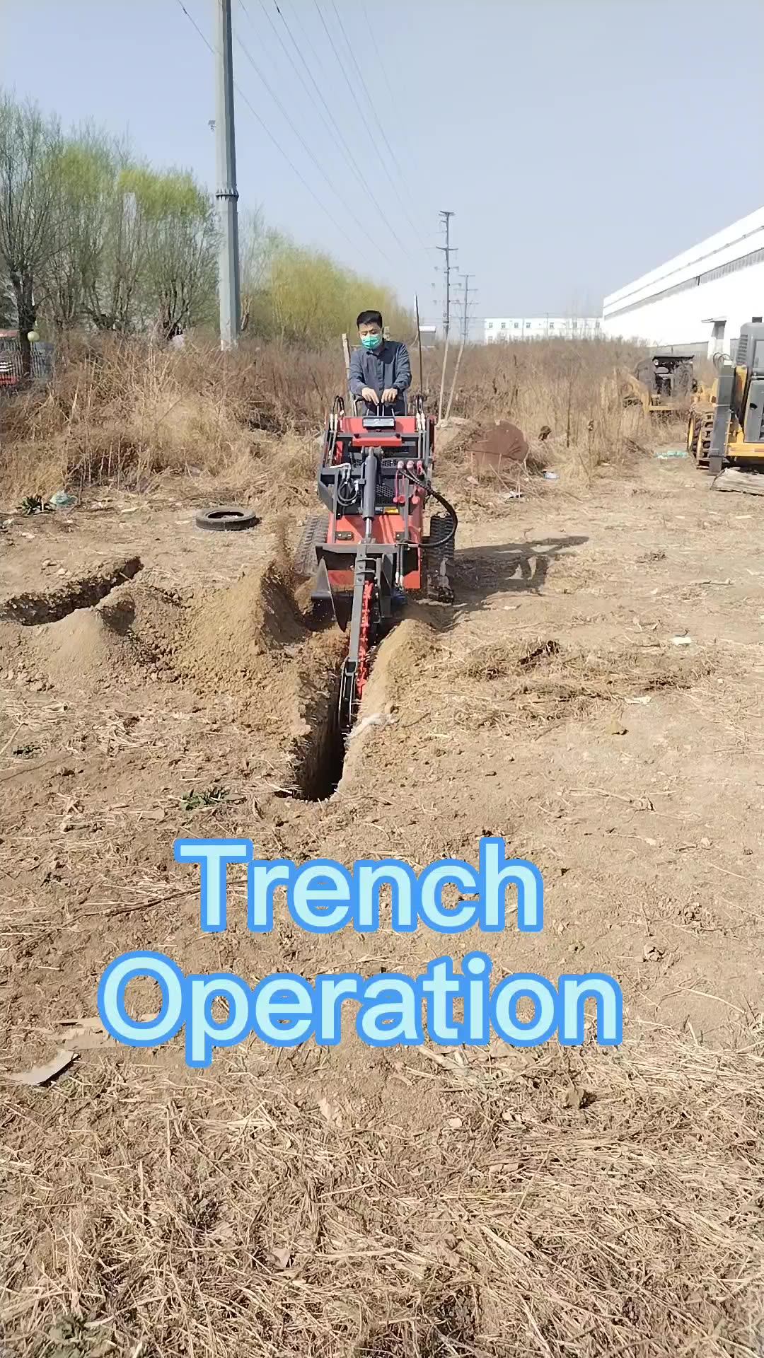 Maximum Trenching Depth 800mm Attachment Trencher For Mini Skid Steer ...