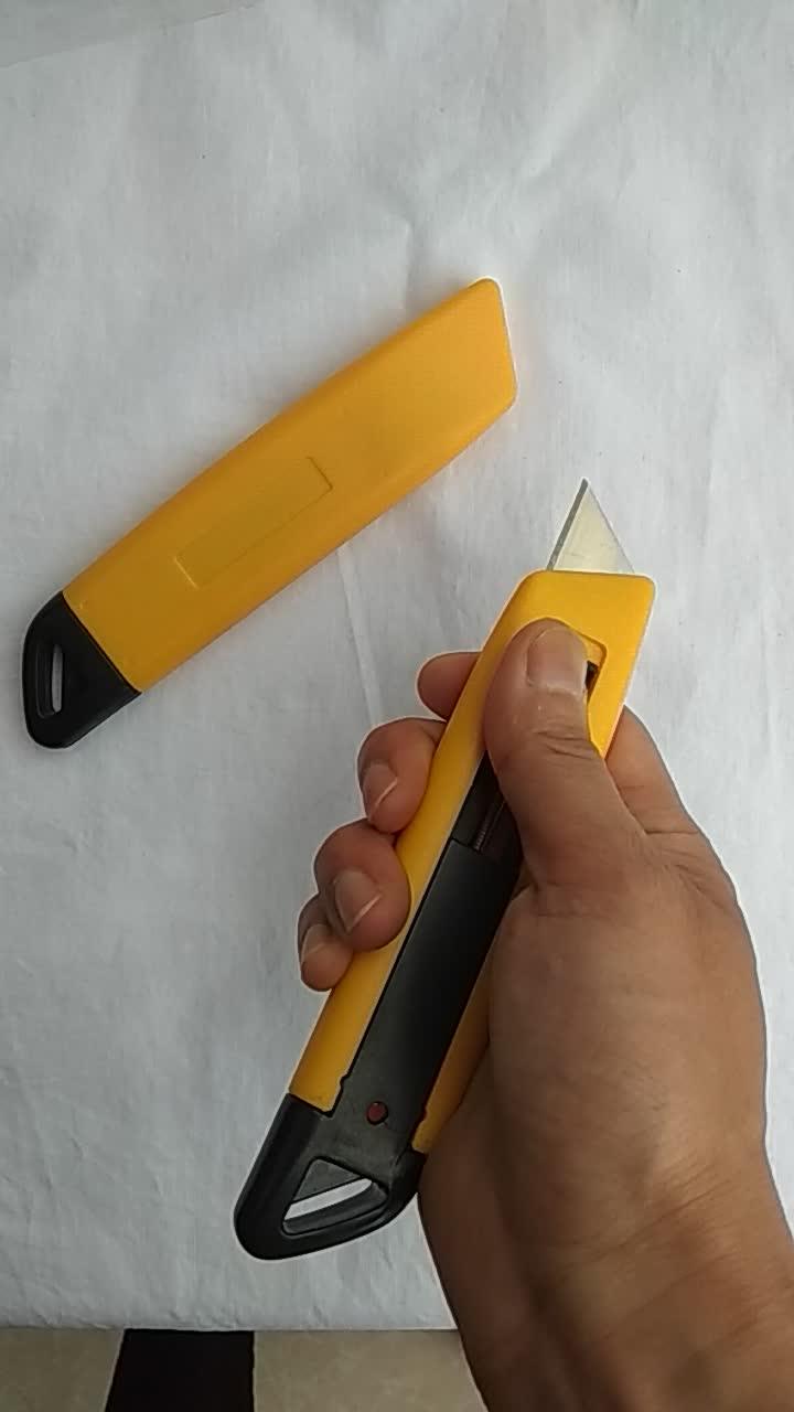 Safety Auto Retractable Box Cutter Opener Spring Back Utlity Knife When ...