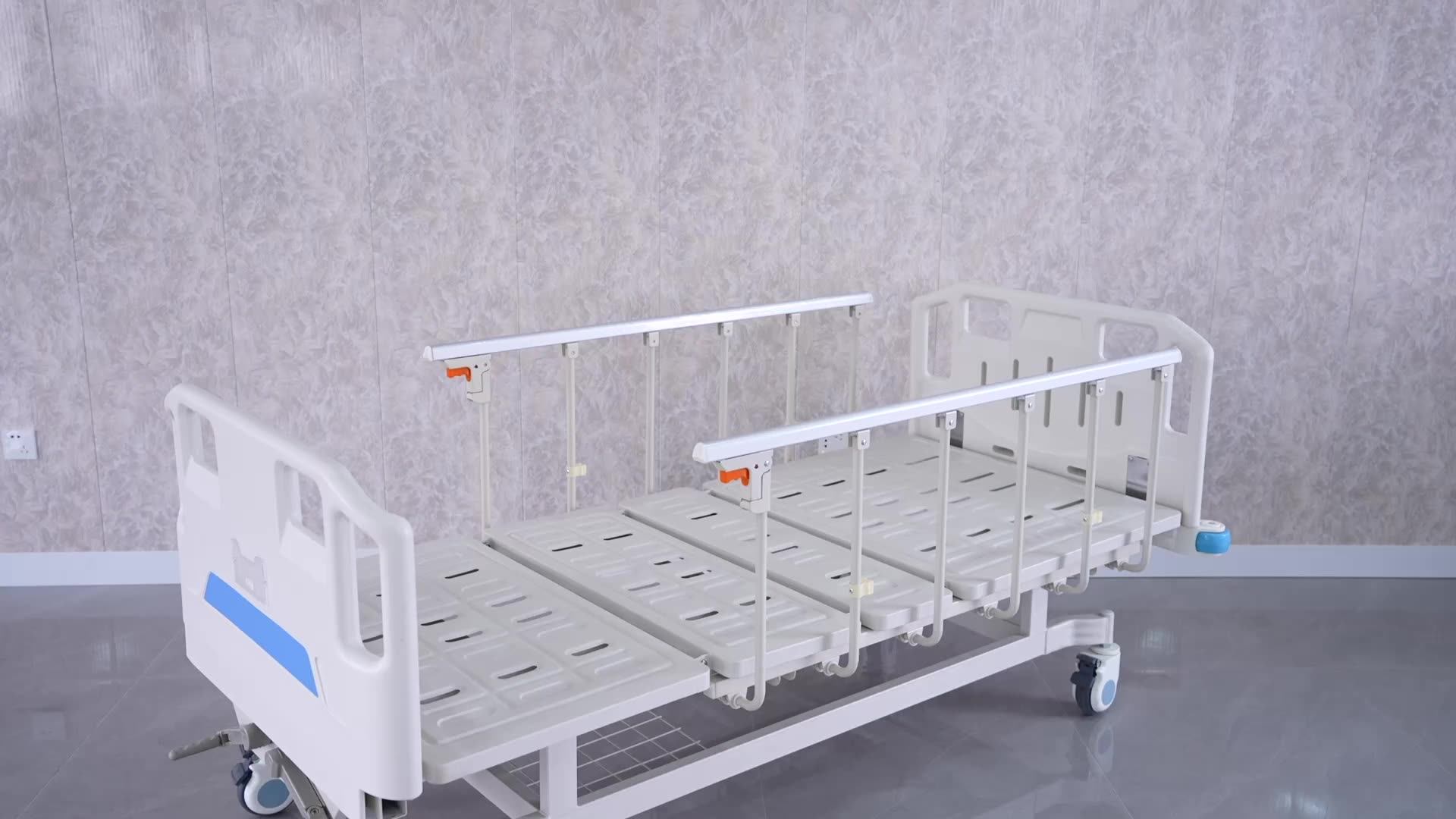 2 Function Hospital Bed With 2 Cranks,4 Caster With Separate Control ...