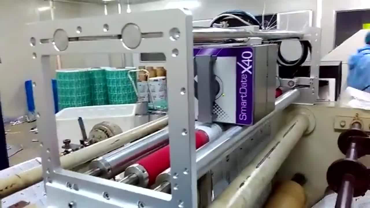 Markem X40 Continuous Date Printing Machine On Plastic Bags In 53mm ...