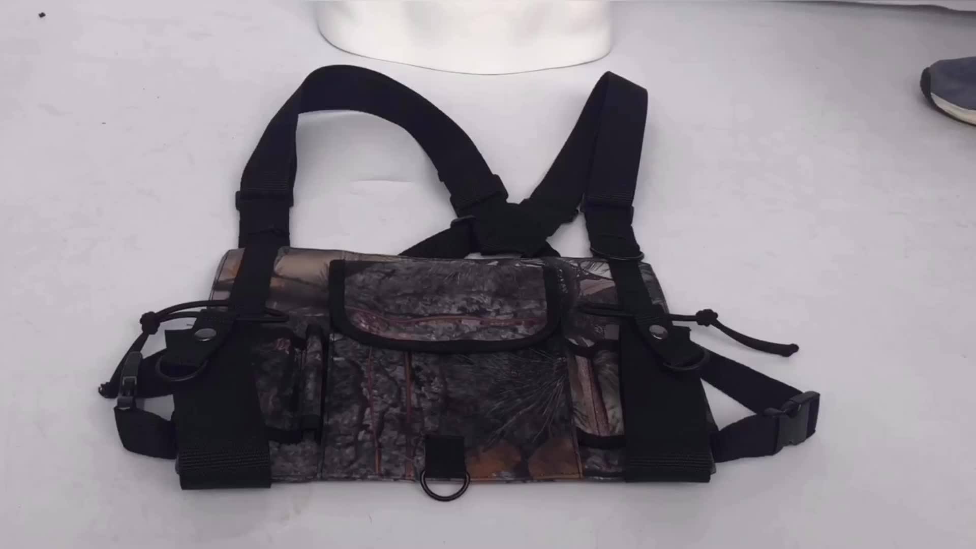 Camouflage Universal Radio Harness Vest With Adjustable Shoulder Chest ...
