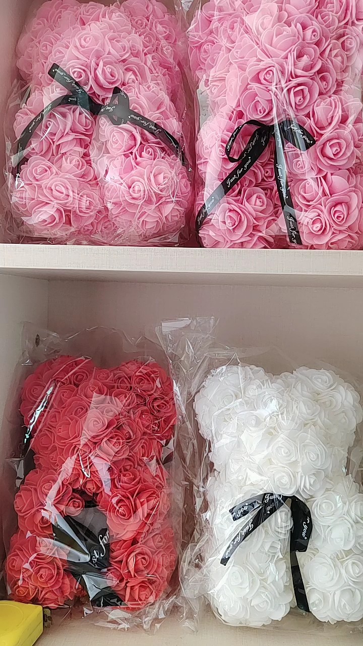 Sn-z1078 Wedding Gift Diy Handmade Pe Foam Artificial Giant Teddy Red ...