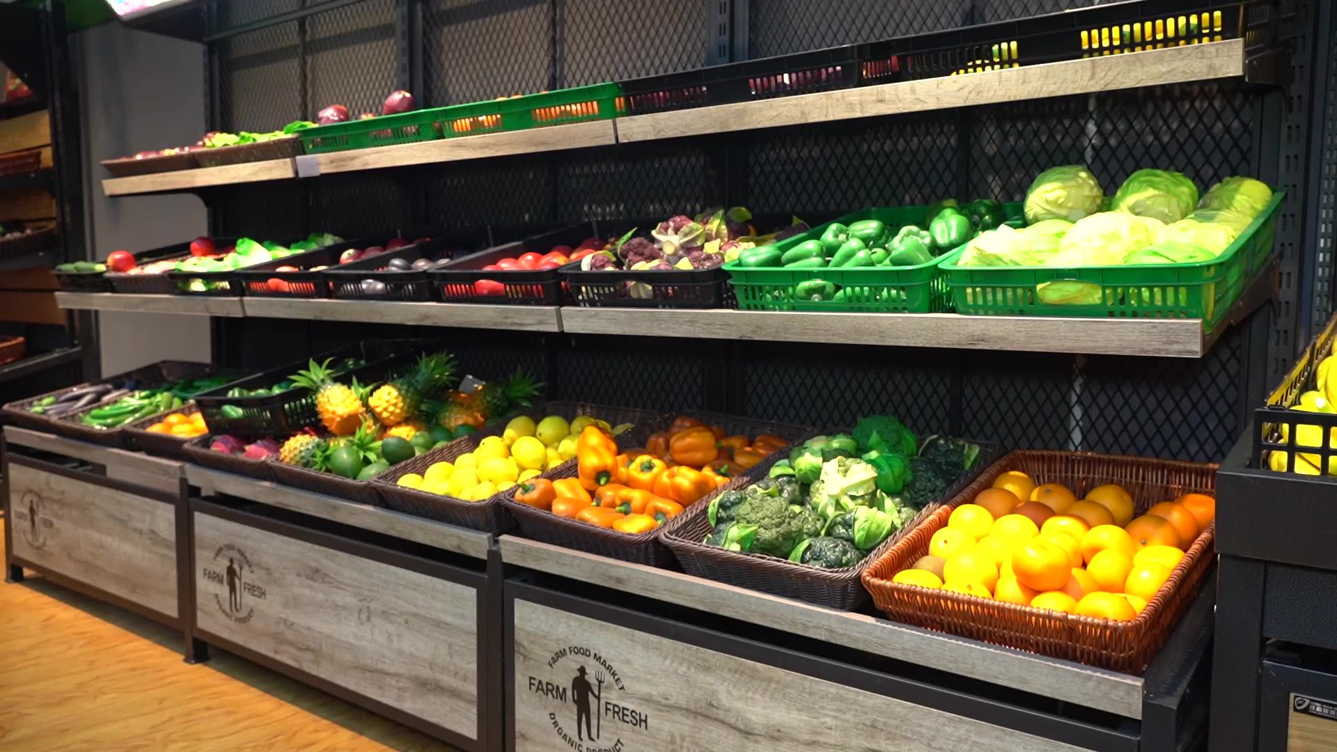 Light Duty 1/2/3 Layer Fruit And Vegetable Rack Factory Cheap Steel And ...