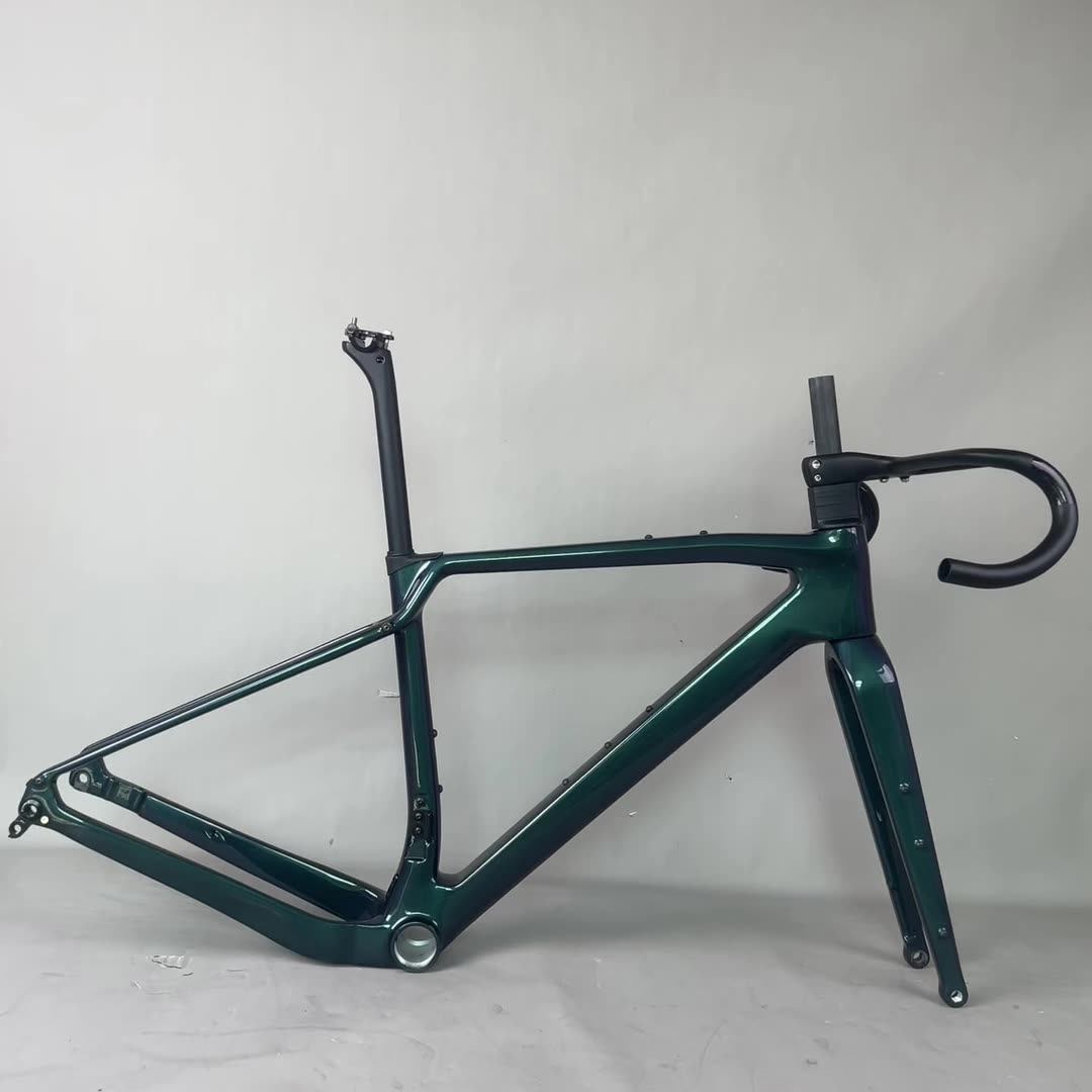 Seraph Gravel Bike Frame Full Hidden Cable Flat Mount Bike Carbon Frame ...