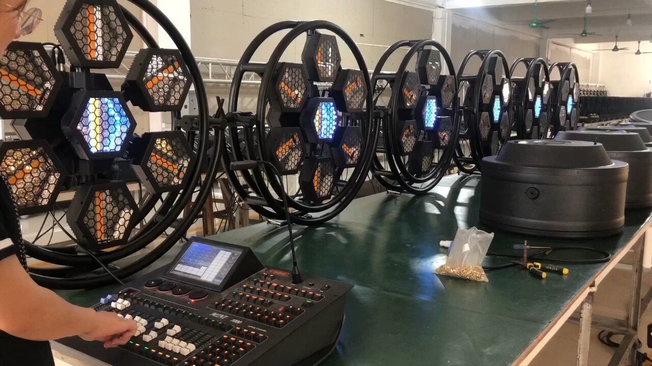 Tiitee P1retro Stage Light Rgb 7pcs 60w Cob Blinder Vintage Strobe Led ...