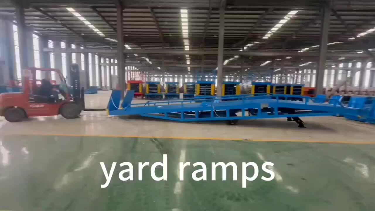 10 Ton Capacity Forklift Ramp Loading Platform Bridge For Container Unloading Pallet Handling ...