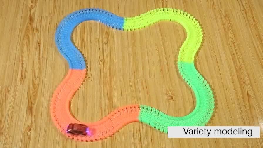 Free Shipping Tongli Plastic Electric Flexible Slotted Track Car ...