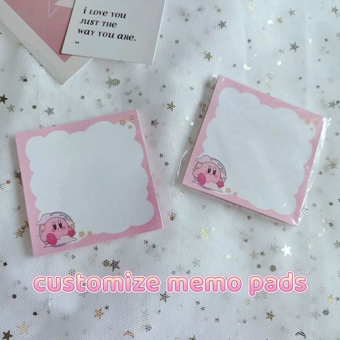 Cute Kawaii Sticky Notes Pad Stationery Custom Sticky Notes Customize ...