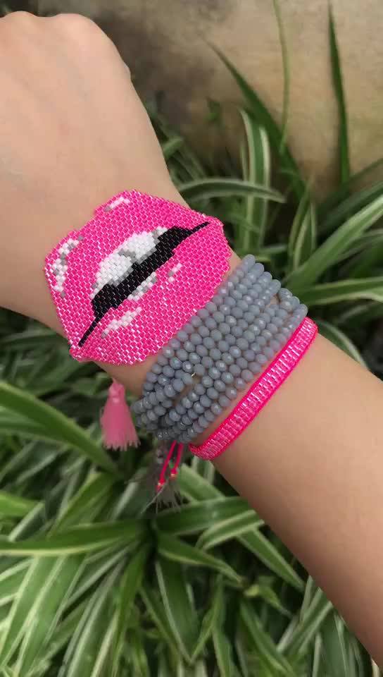 Handmade Miyuki And Crystal Combining Beaded Miyuki Bracelets Set For ...