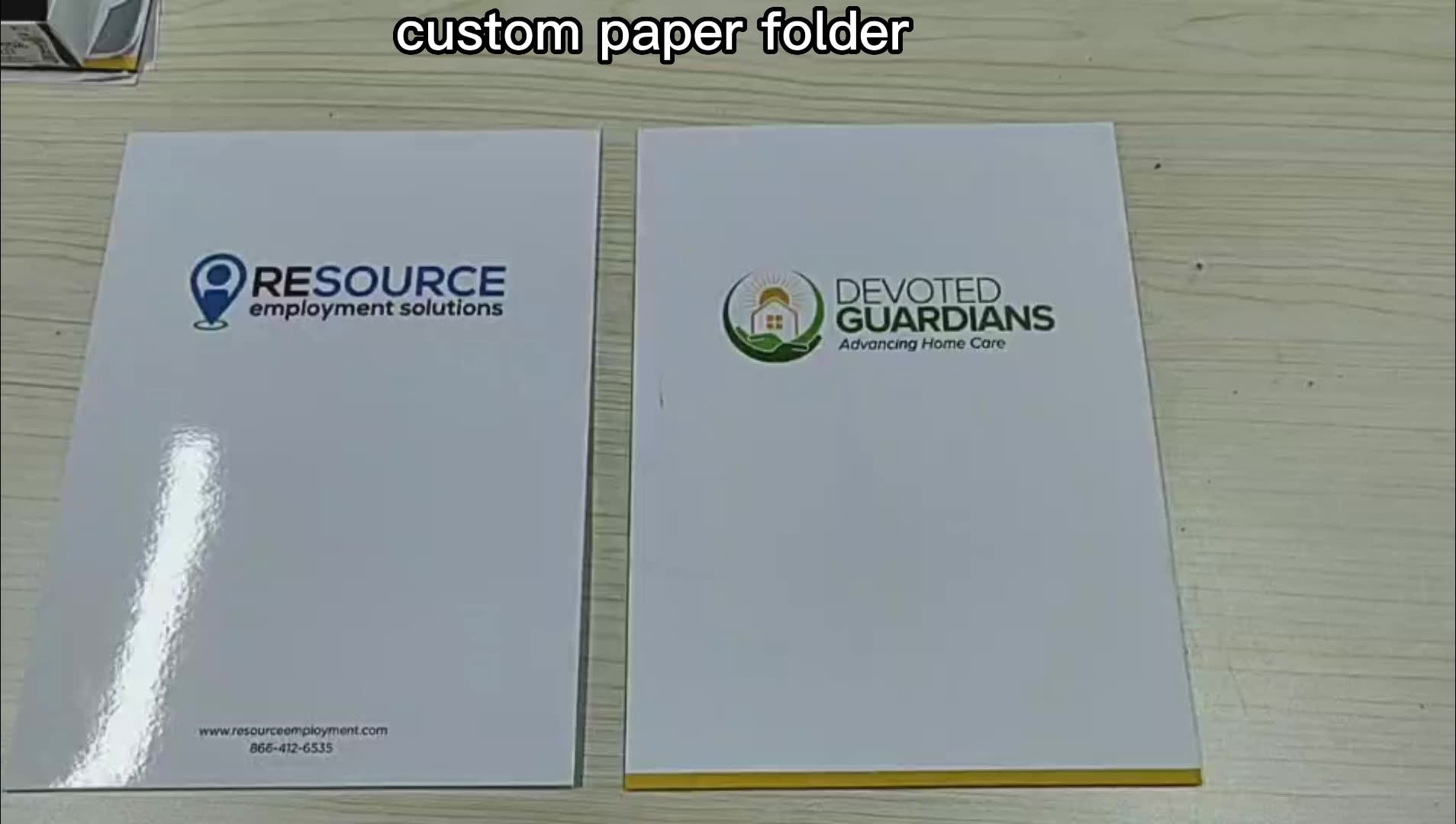 File Pocket Folders Custom Logo Printing A4 File Paper Presentation ...