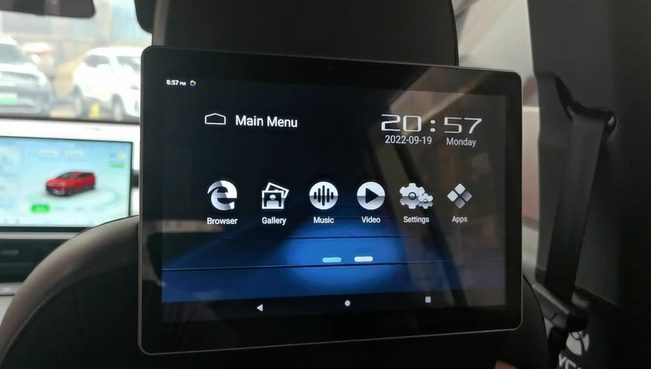 10.1'' Android 11 4g Rear Seat Entertainment Rotate Screen Car Headrest ...