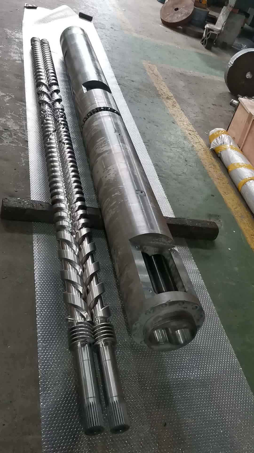 Pvc Pipe /profile Production Parallel Twin Screws Plastic Extruder ...