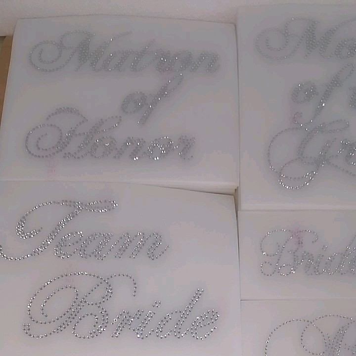 10 Styles New Various Wedding Anniversary Theme Bride Hotfix Rhinestone ...