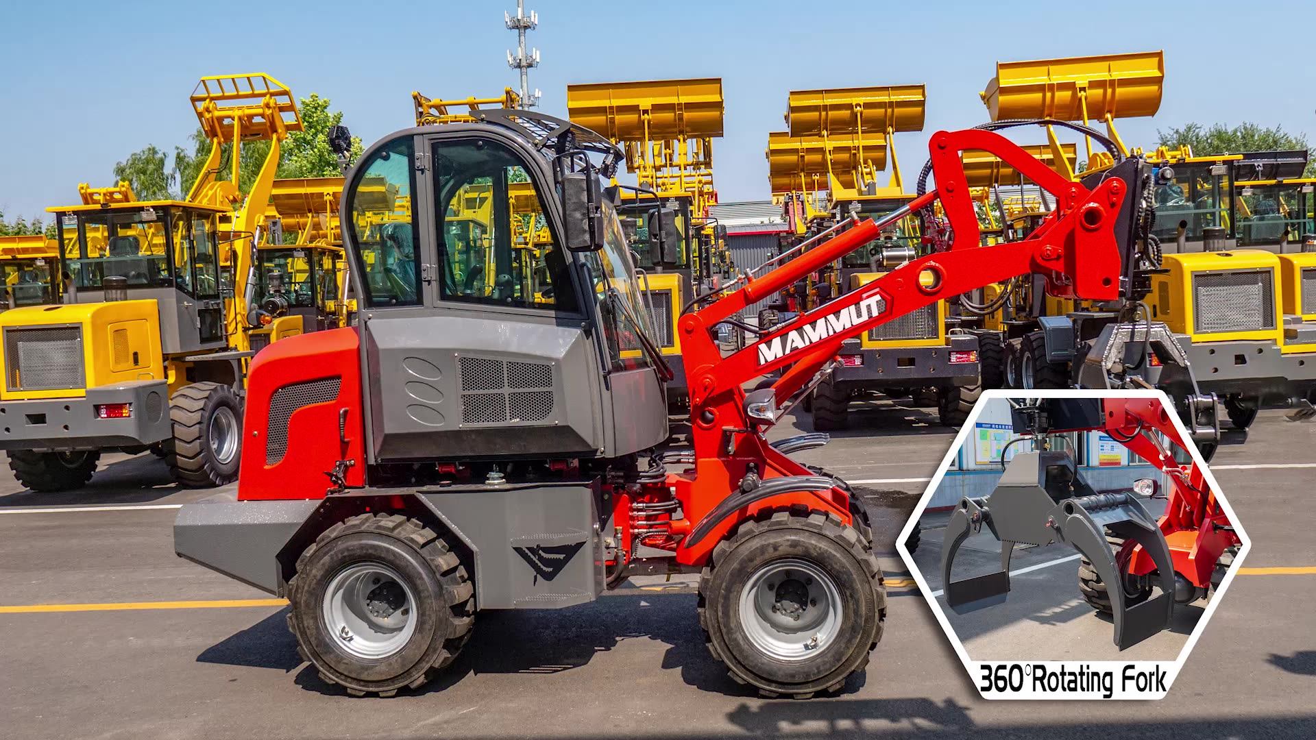 Mammut Wl12 1200千克kleine Hoflader Radlader Mit Ce带快速挂接装置的轮式装载机 - Buy 微 ...