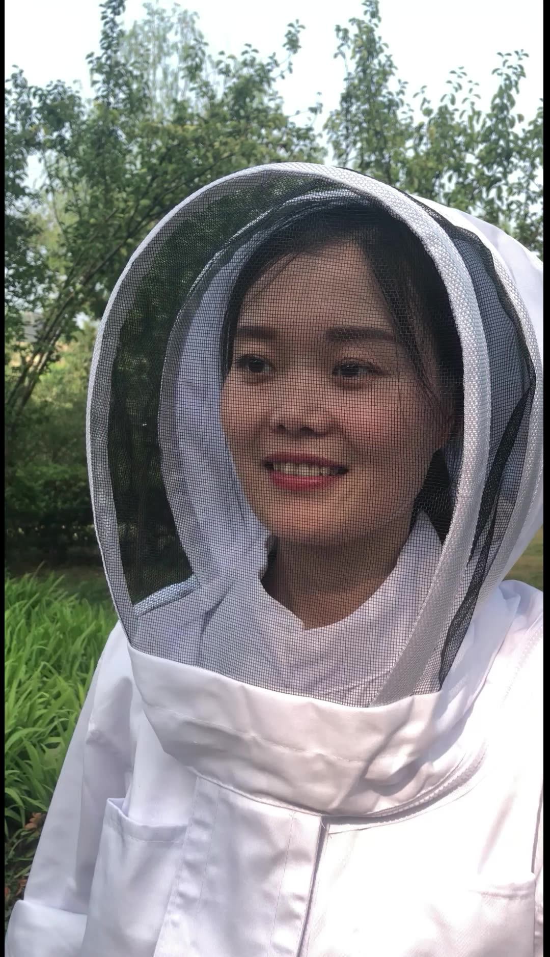 Cotton Coverall Hooded Beekeeping Ventilated Beekeepers Protective ...