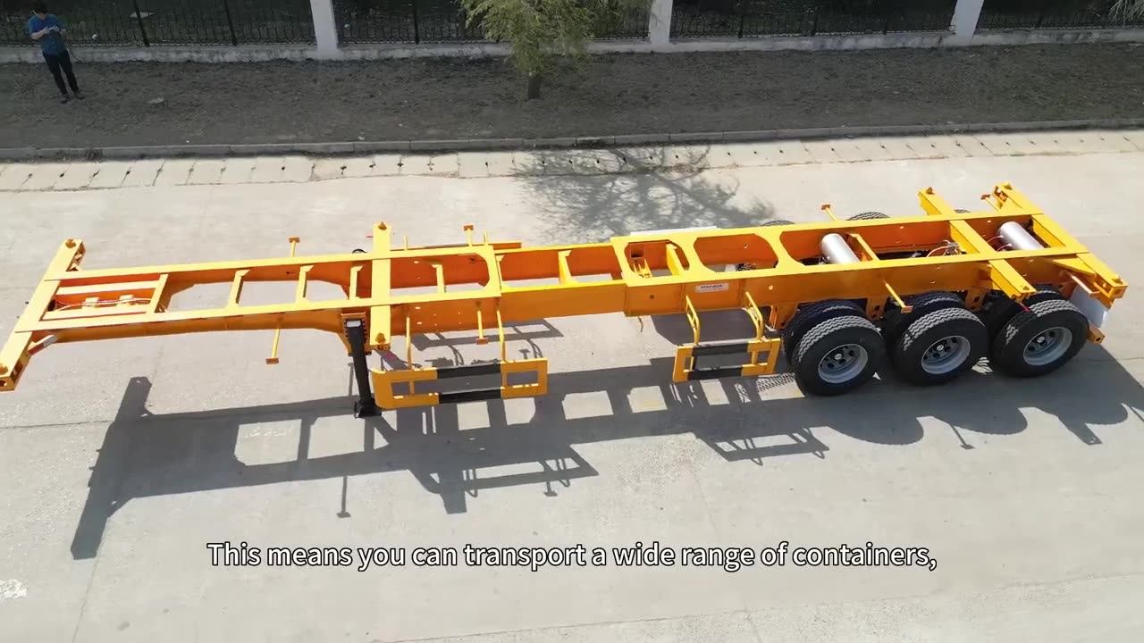 40ft retractable skeletal trailer | extendable container chassis