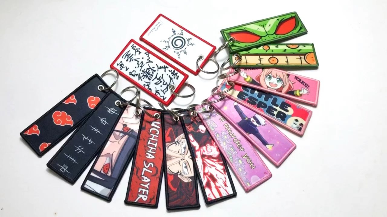 Custom Fabric Anime Keychain Key Tag Anime Accessories Sublimation ...
