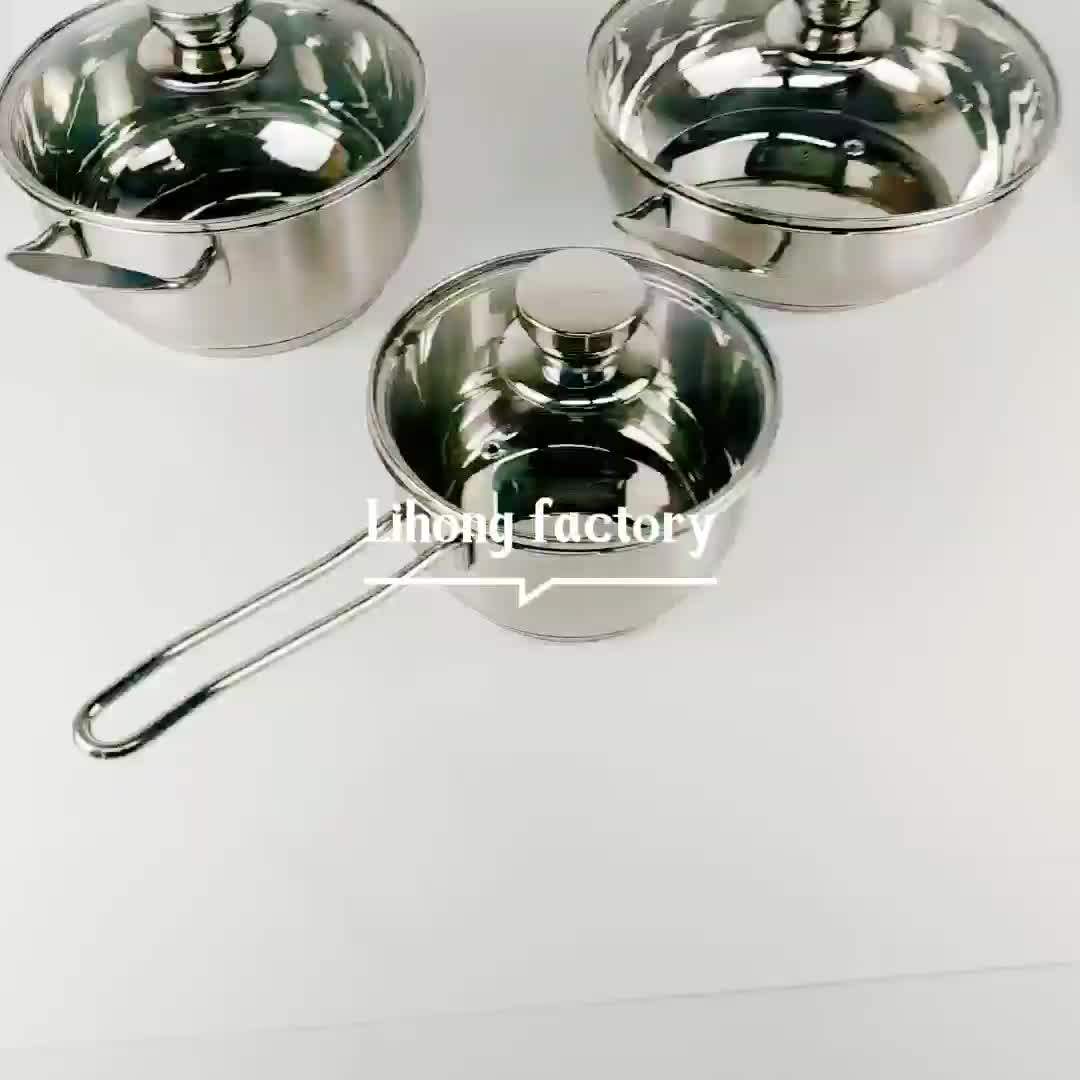 Korean Style Stainless Steel Cookware Sets 6pcs Cooking Pot And Pans ...