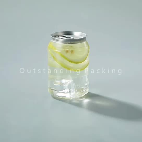 202# Soda Can Pet Plastic Clear Beverage Cans With Easy Open Cap - Buy ...
