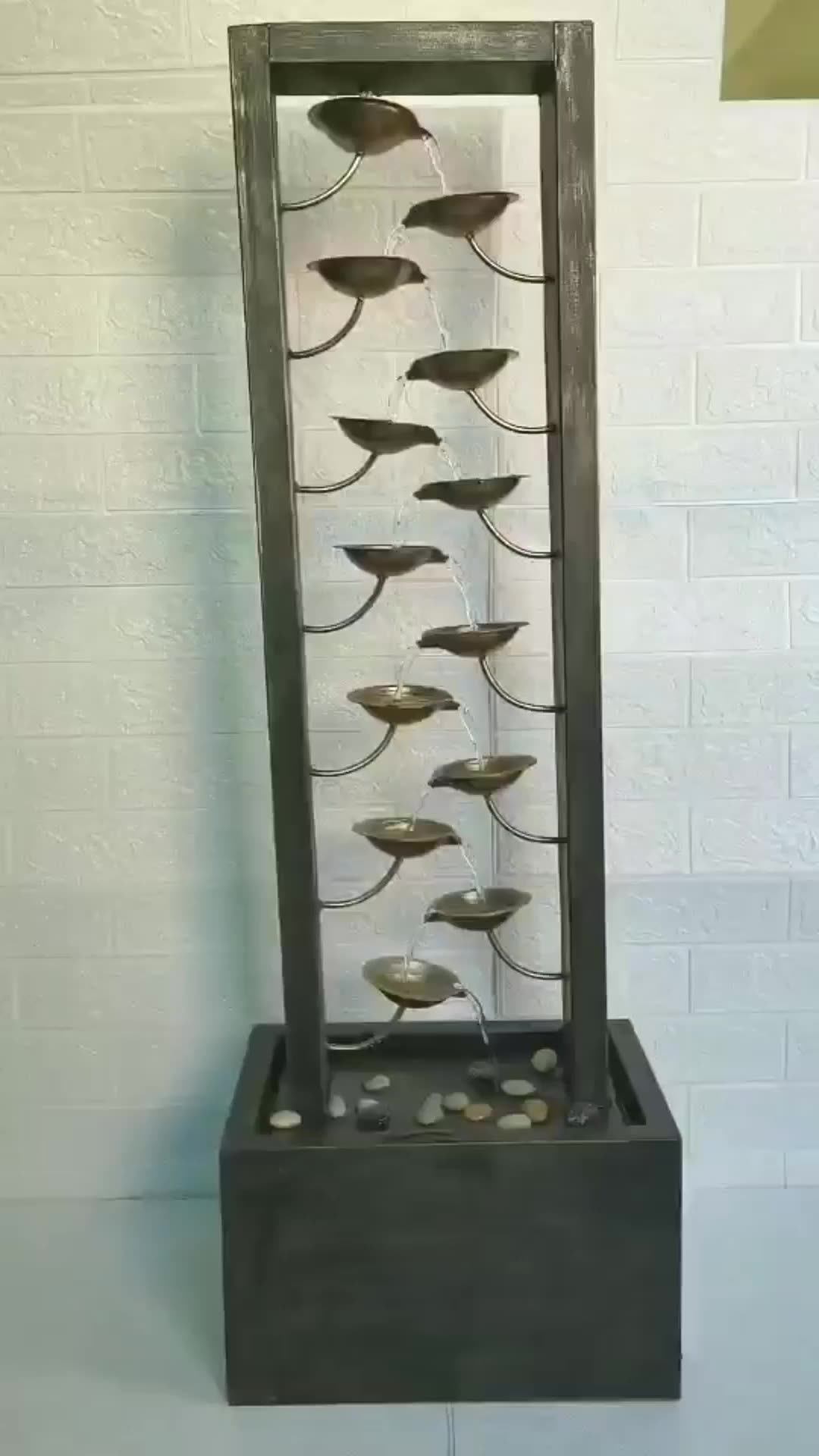 1.1 Meter High Home Garden Decoration Waterfall Fountain Metal Water ...