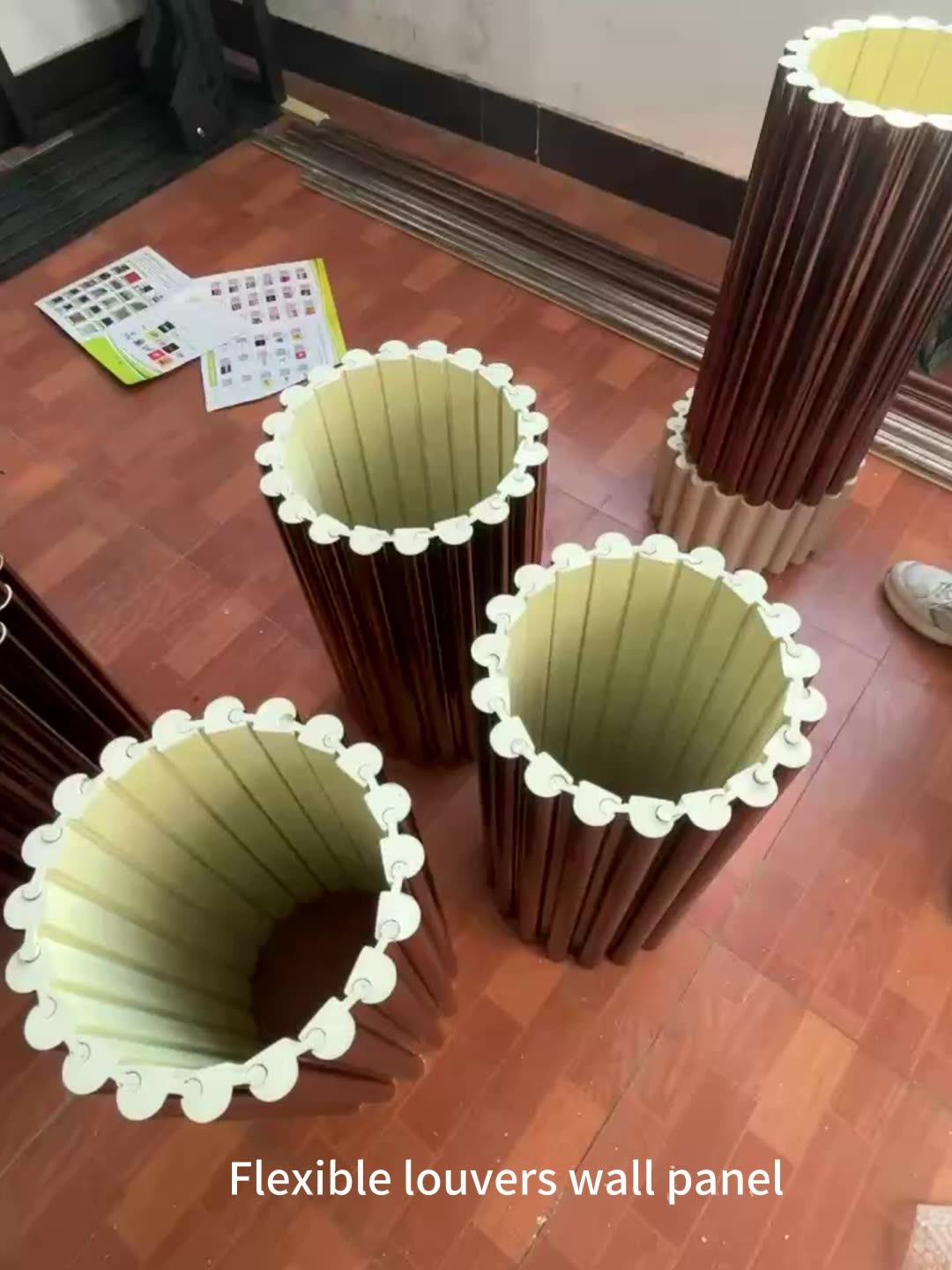 Flexible Wpc Wall Cladding Interior Bendable Louvers Wall Panels For ...