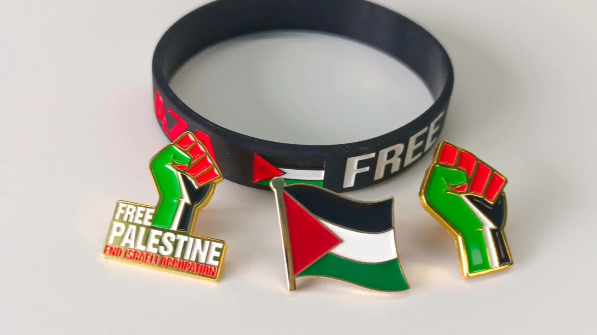 Factory Hot Sale Custom Palestinian Brooch Scarf Gifts Bracelet Enamel ...