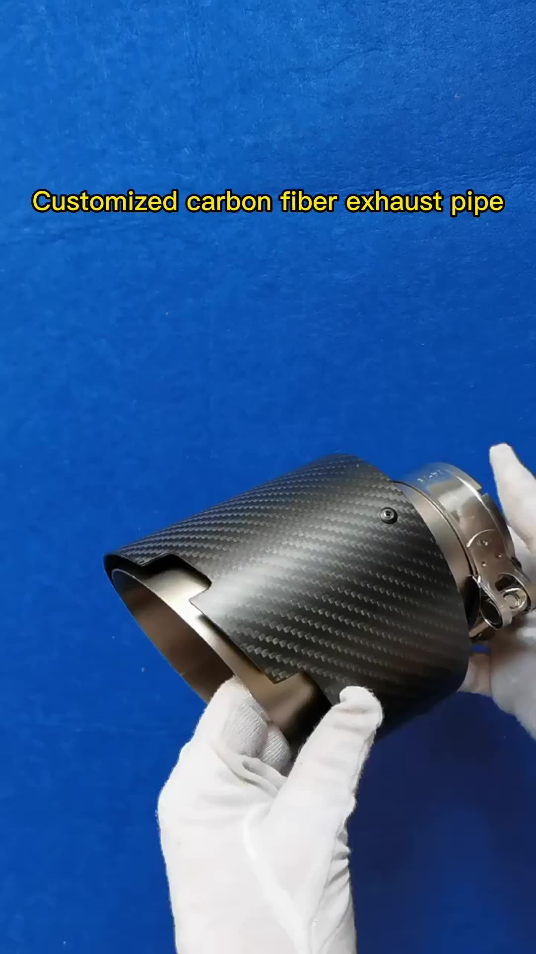 5"automobile Modified Exhaust Tip Carbon Fiber Exhaust Silencer Double ...