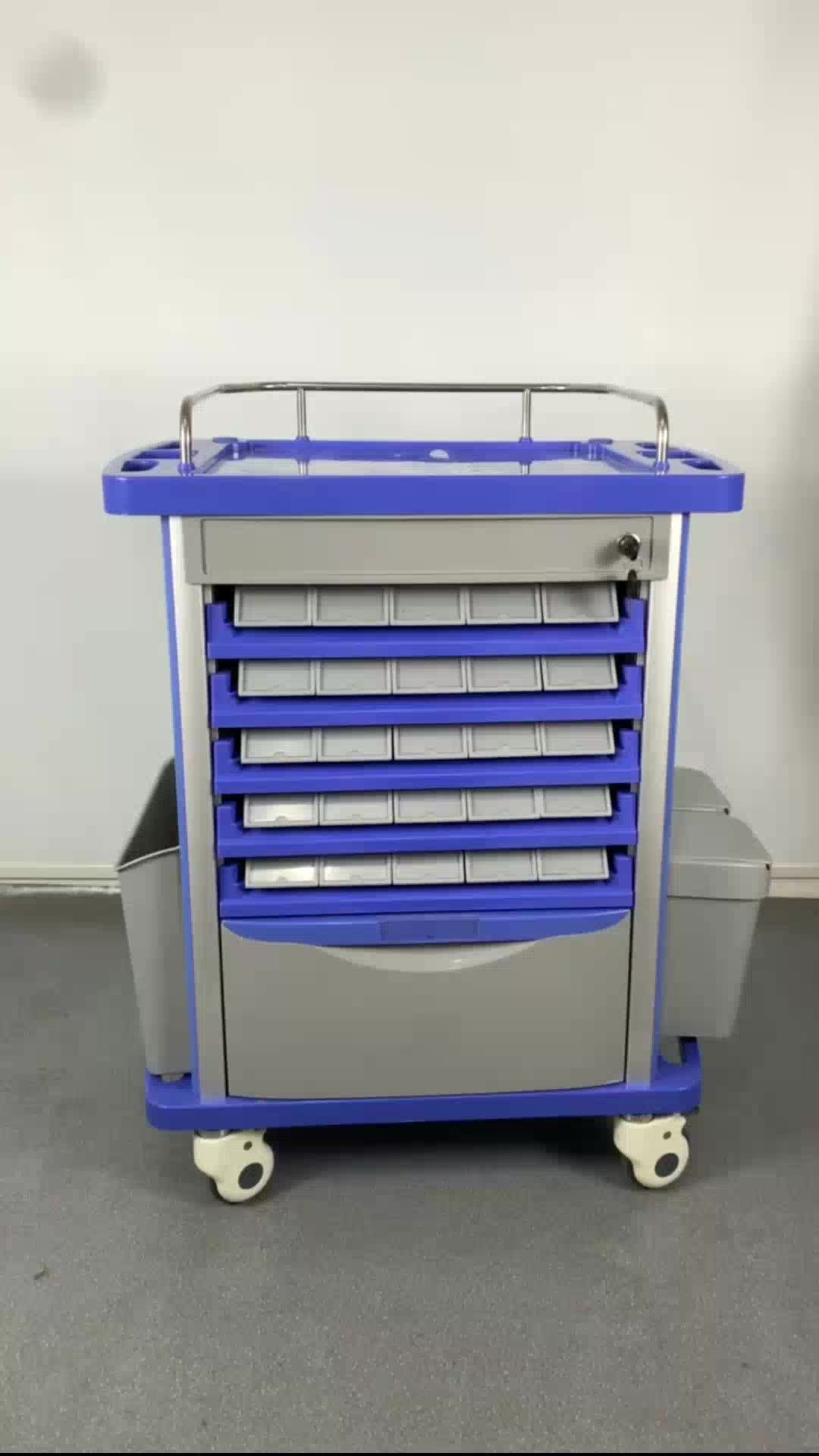 Bt-my002b Small Size 40 Units Dual-side Abs Medicine Trolley With ...