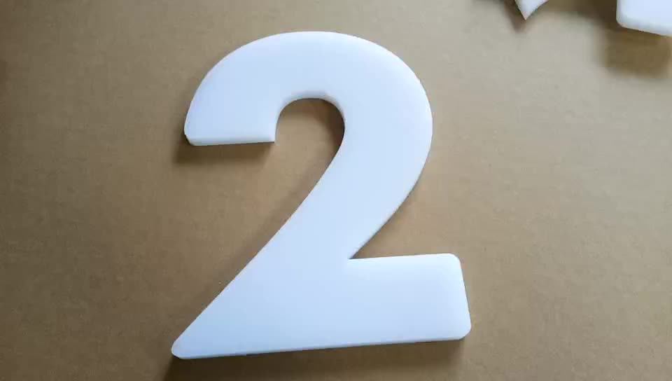 Glossy White Plastic 3d Acrylic Letters And Numbers - Buy Acrylic ...