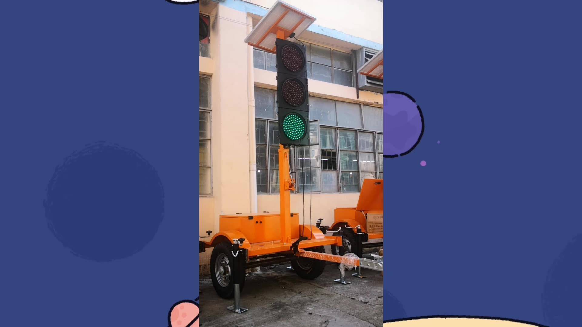 Movable Solar Wireless Temporary Led Traffic Signal Trailers Mobile ...