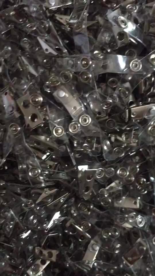 Wholesale Metal Badge Clip For Id Attachment With Clear Folded Pvc ...