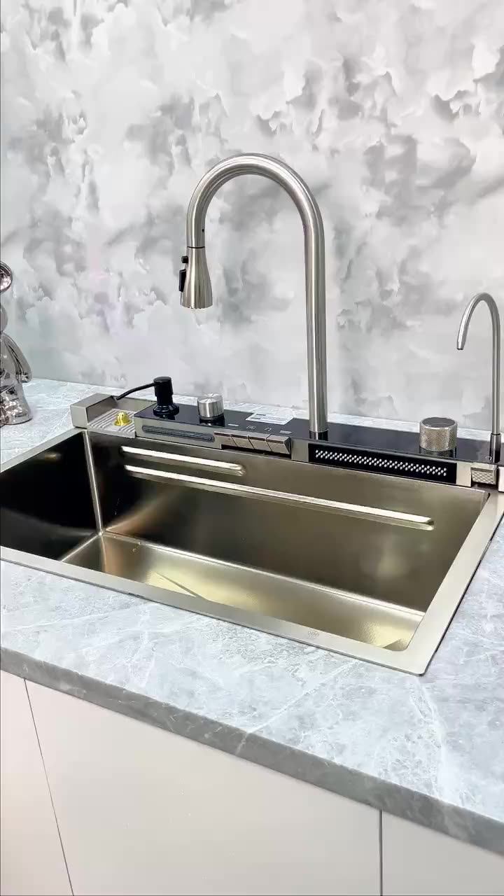 Ce Modern Popular Large Single Slot Multifunction Sink Anti-scratch Led ...