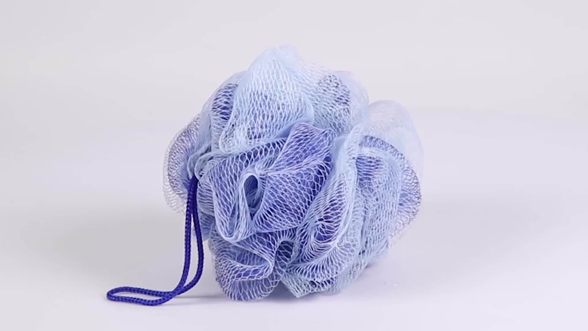 Hot Selling Pe Soft Sponge Shower Mesh Bath Puffs For Body Cleaning ...
