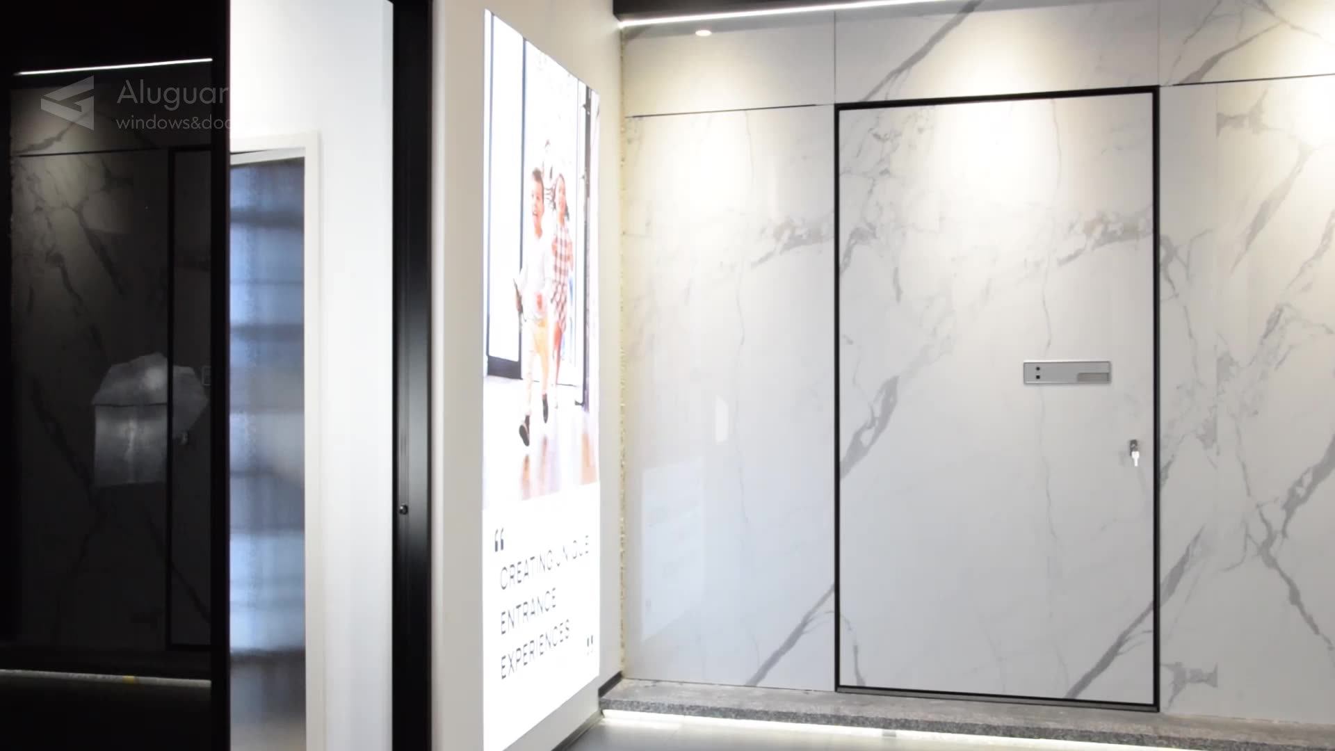 New Design House Entracne Pivot Door Aluminum Framed Slate Panel Front ...