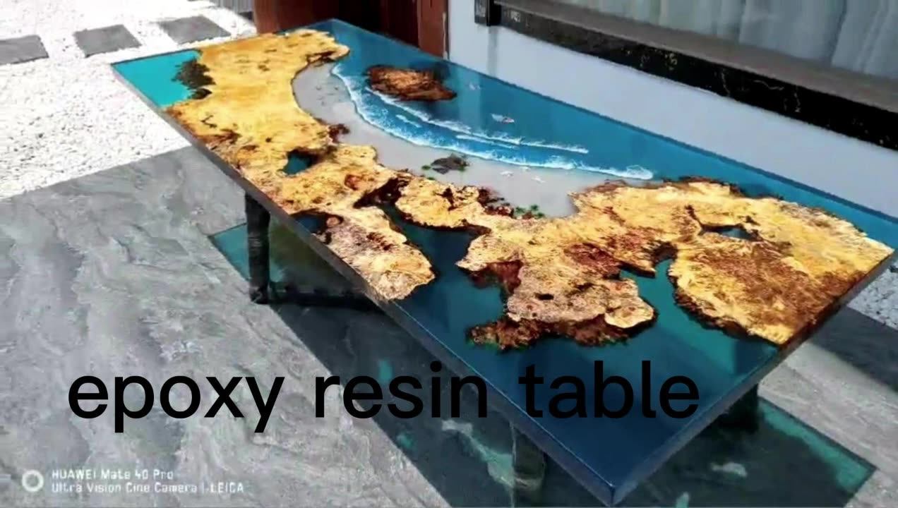 Luxury Live Edge Wood Slabs Dining Tables Epoxy Resin River Tables ...