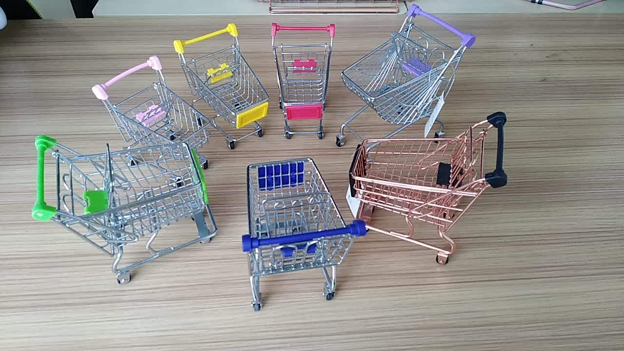 Cute Mini Metal Kid Shopping Trolley Cart/small Children Shopping ...