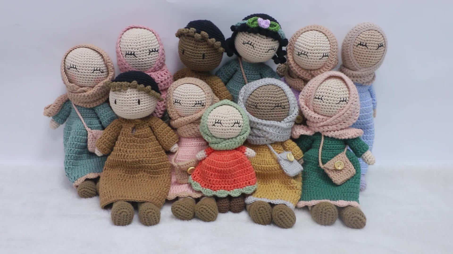 Islamic Baby Knitted Dolls Hijab Geschenk Muslim Shower Gifts Kids Eid ...