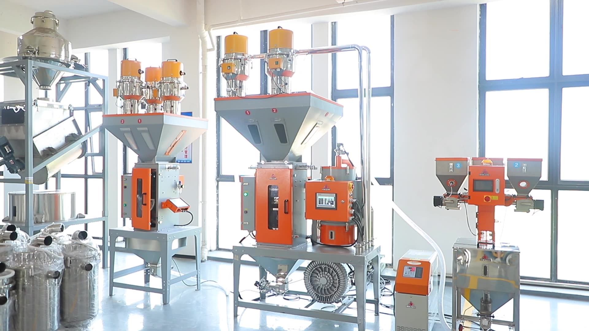 Gravimetric Batch Blender With Auto Loader Plastic Mixer For Injection ...