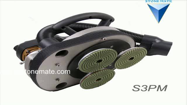 3 Head Polishing Machine Handheld Stone Wet Polisher Three Head ...