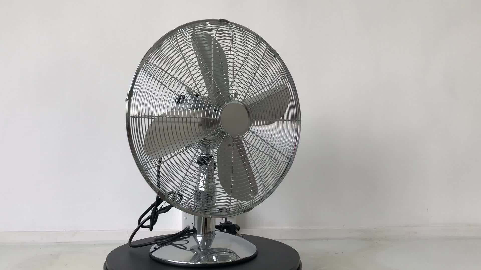 16 Inch Antique Classic Metal Table Fan Chrome Ventilador Retro Fan ...