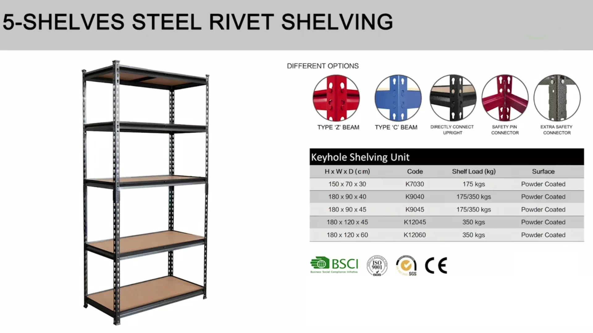 Industrial Heavy Duty Stackable Standing Shelf Warehouse Adjustable ...