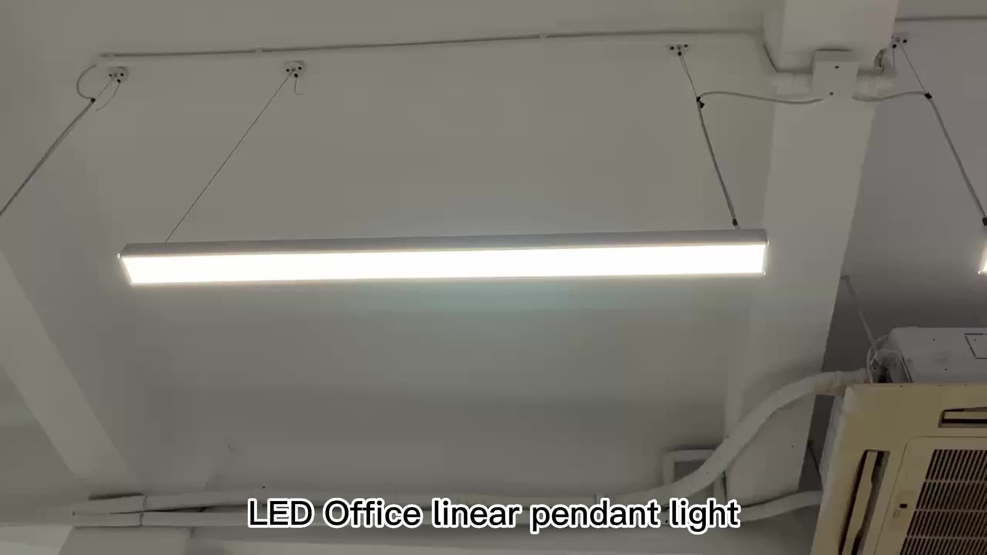 Office Use 5000k Modern Liner Lamp Pendant Surface Mounted Led Hanging ...