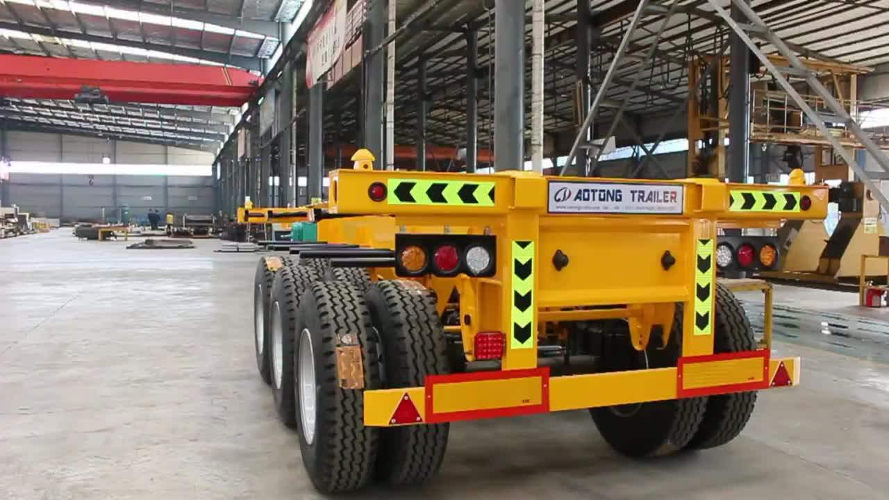 2/3 Axles 20-40-45ft Air Suspension Light Tare Weight Extendable Slider ...