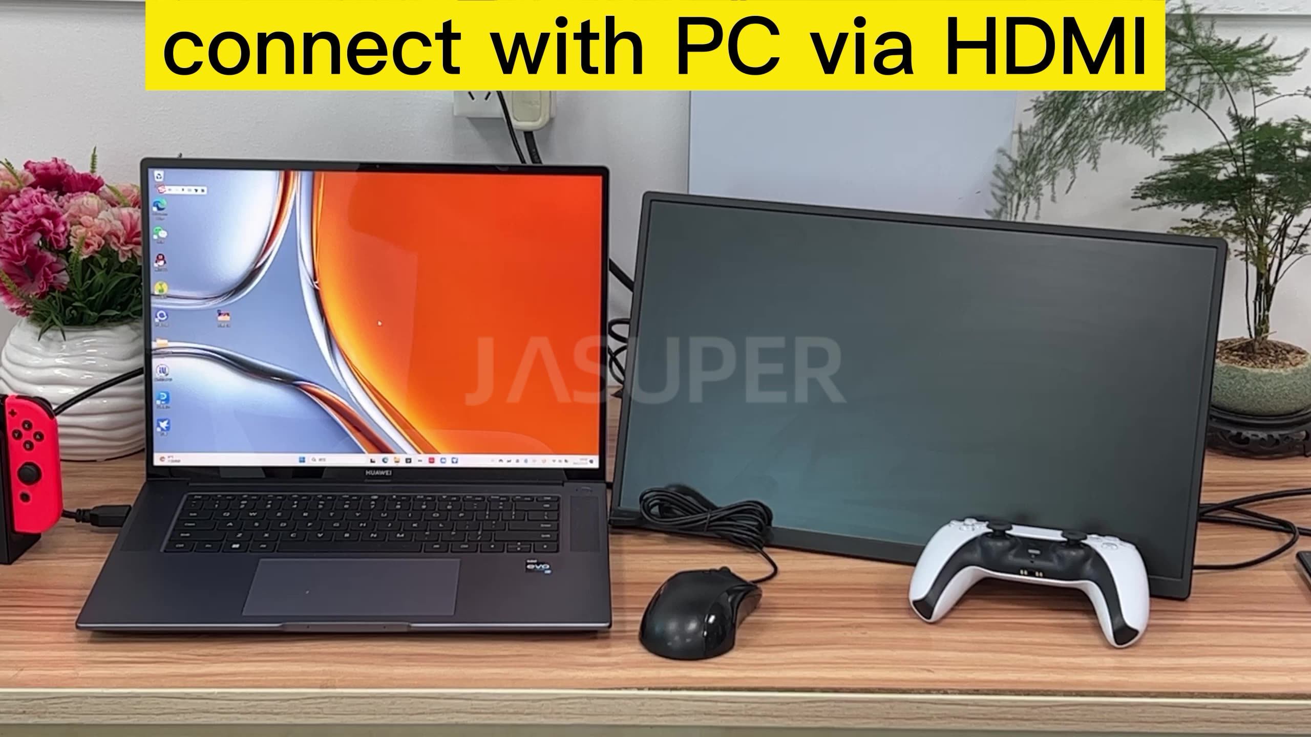 18.5 Inch Portable Monitor,120hz 1080p Fhd Ips Large Portable Monitor ...